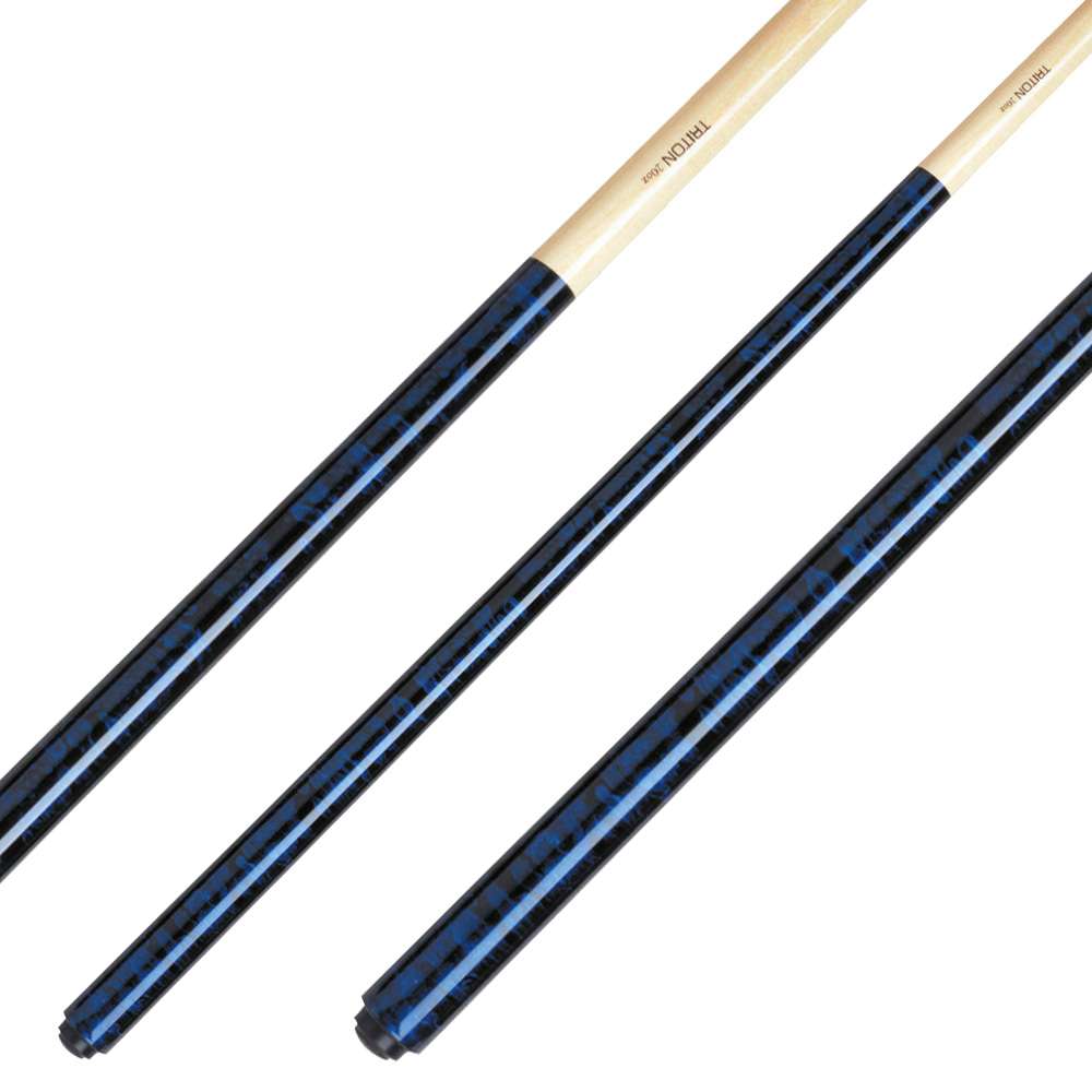 Billiard Cue Classic Triton TRI-3, blue, one-piece, Pool, glued tip ...